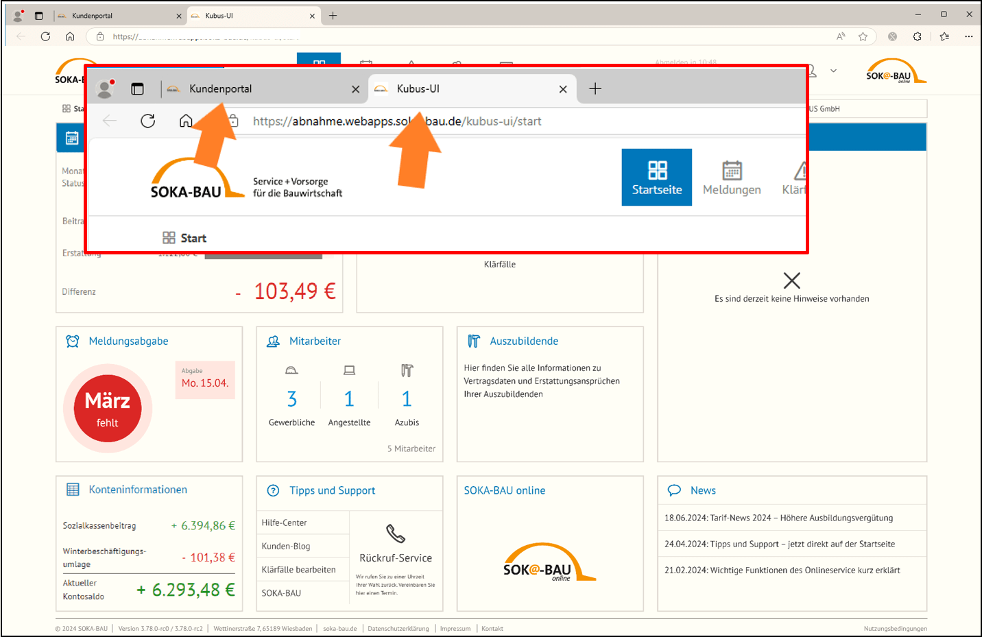 Alle digitalen Services im Kundenportal von SOKA-BAU – Blog